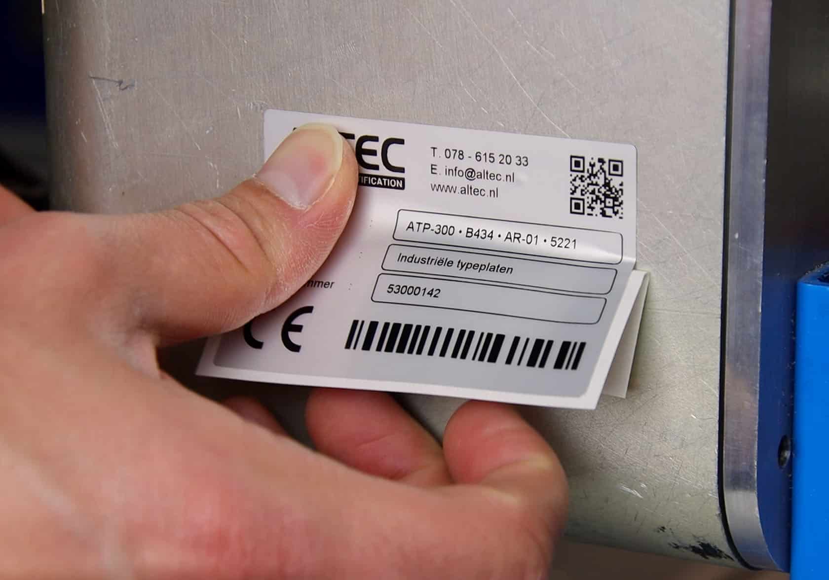 Welke typeplaatlabels heb ik nodig? - ALTEC industrial identification NV